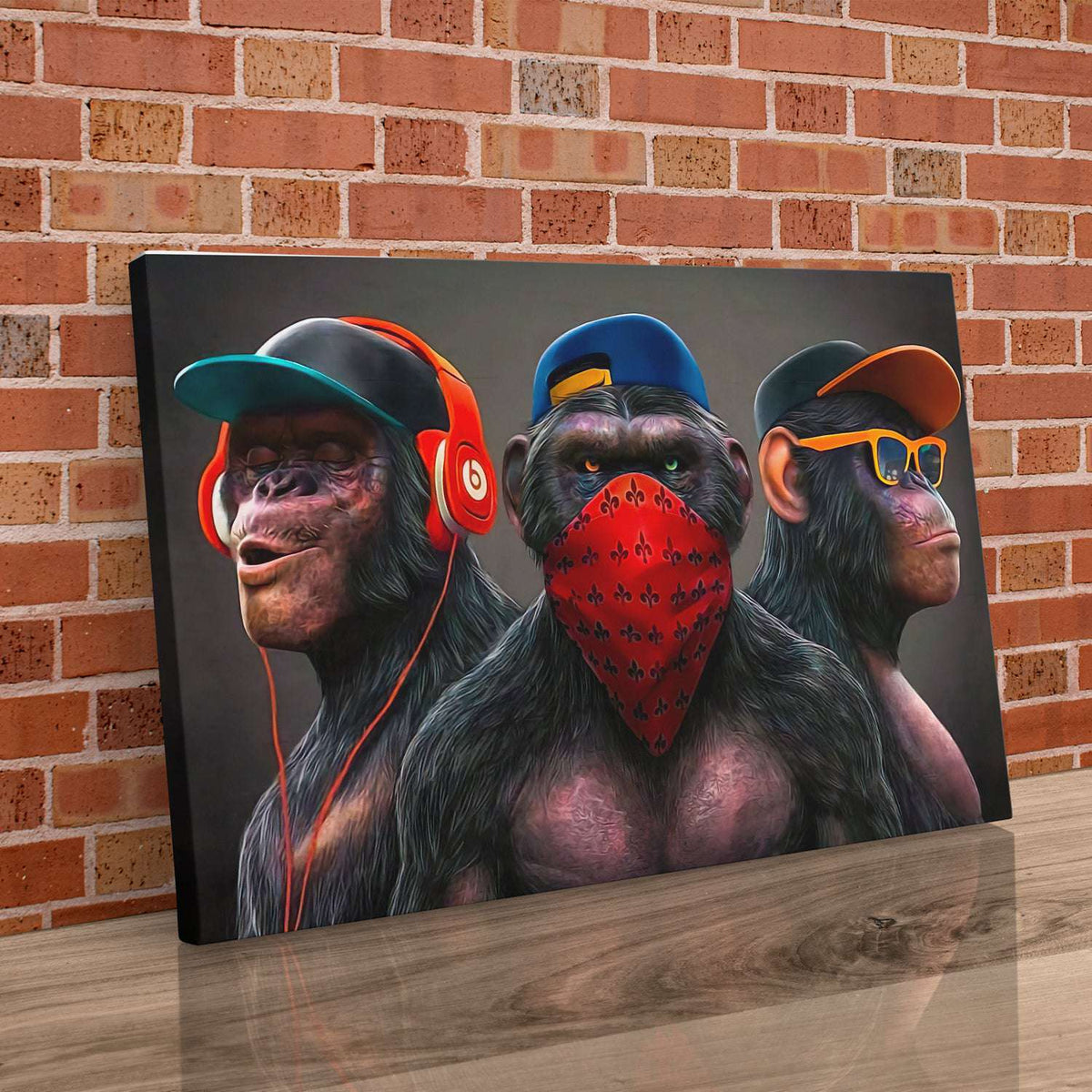 3 Wise Monkeys - Magna Canvas